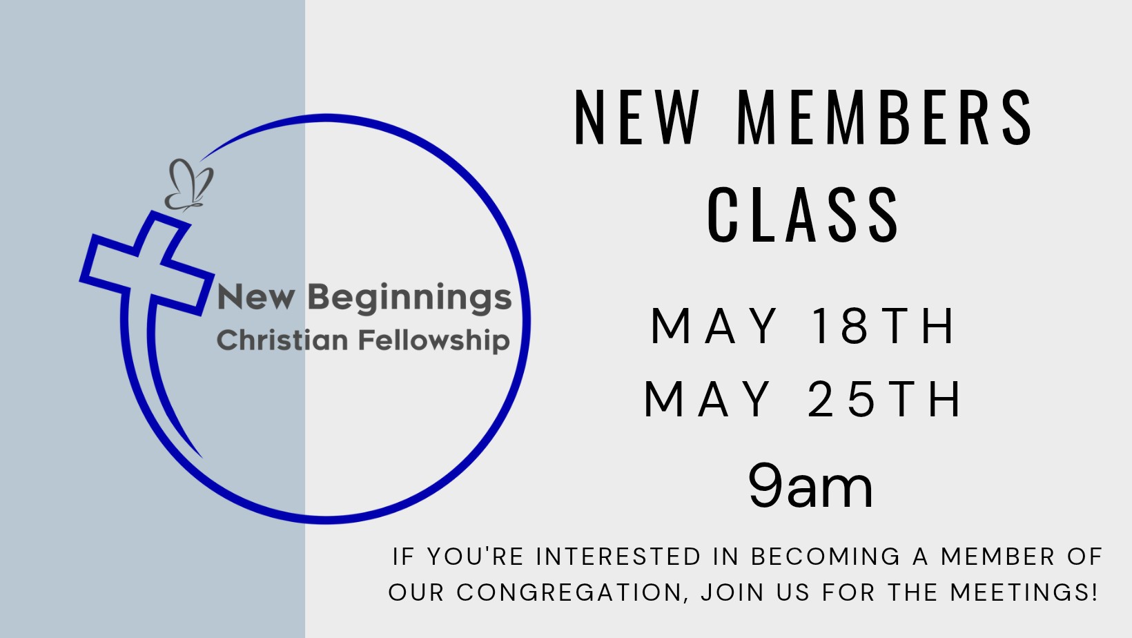 Upcoming Events - New Beginnings Christian Fellowship